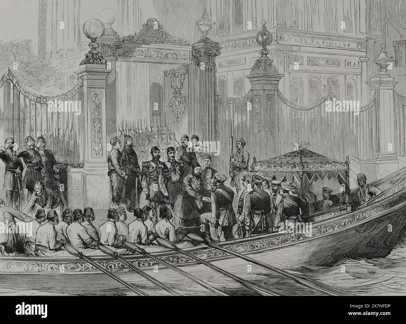 Russo-Turkish War (1877-1878). Constantinople. Visit of the Grand Duke ...