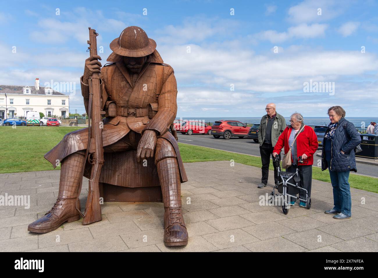 Seaham, County Durham, UK Tommy - a statue of a First World War soldier ...