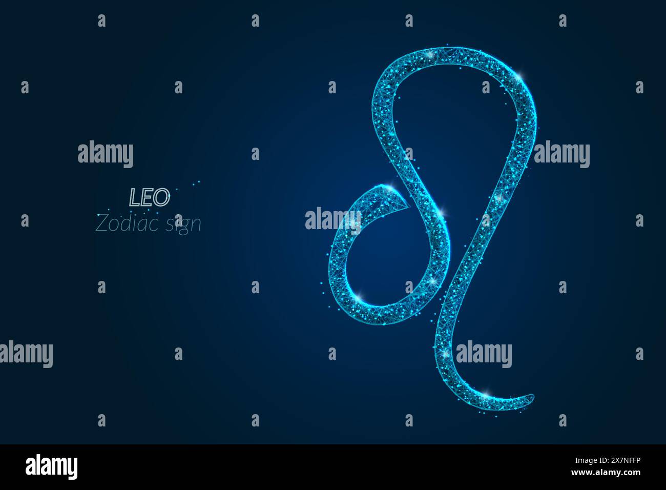 Abstract futuristic image of leo zodiac sign. Astrological horoscope ...