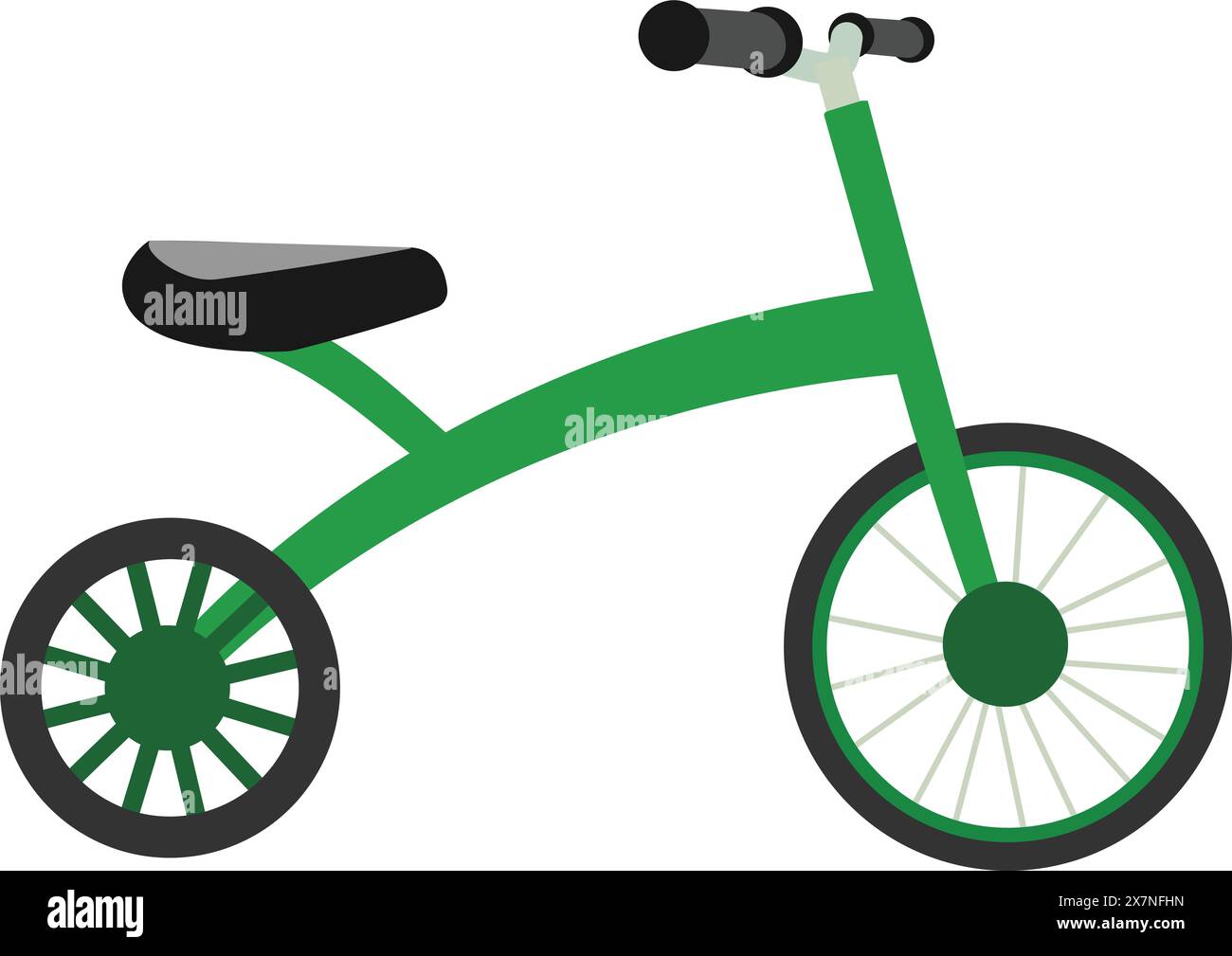 Green balance bicycle isolated on white Stock Vector Image & Art - Alamy