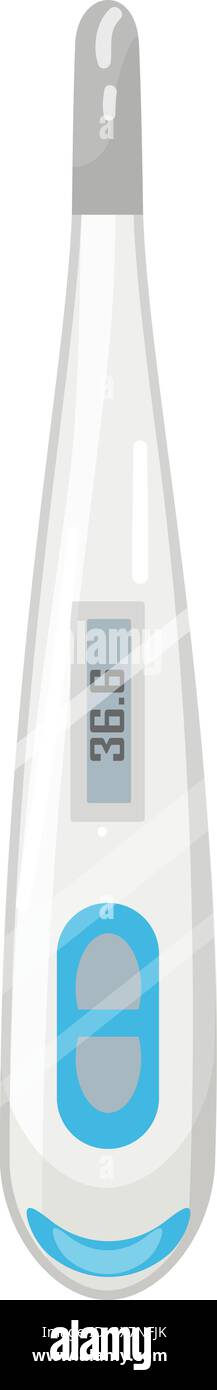 Vector graphic of a digital thermometer displaying a temperature ...