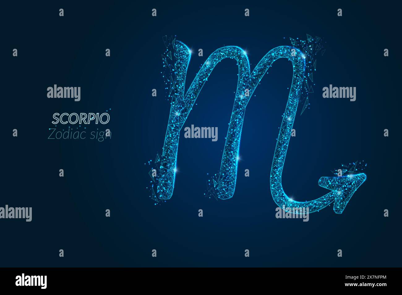 Abstract futuristic image of scorpio zodiac sign. Astrological ...