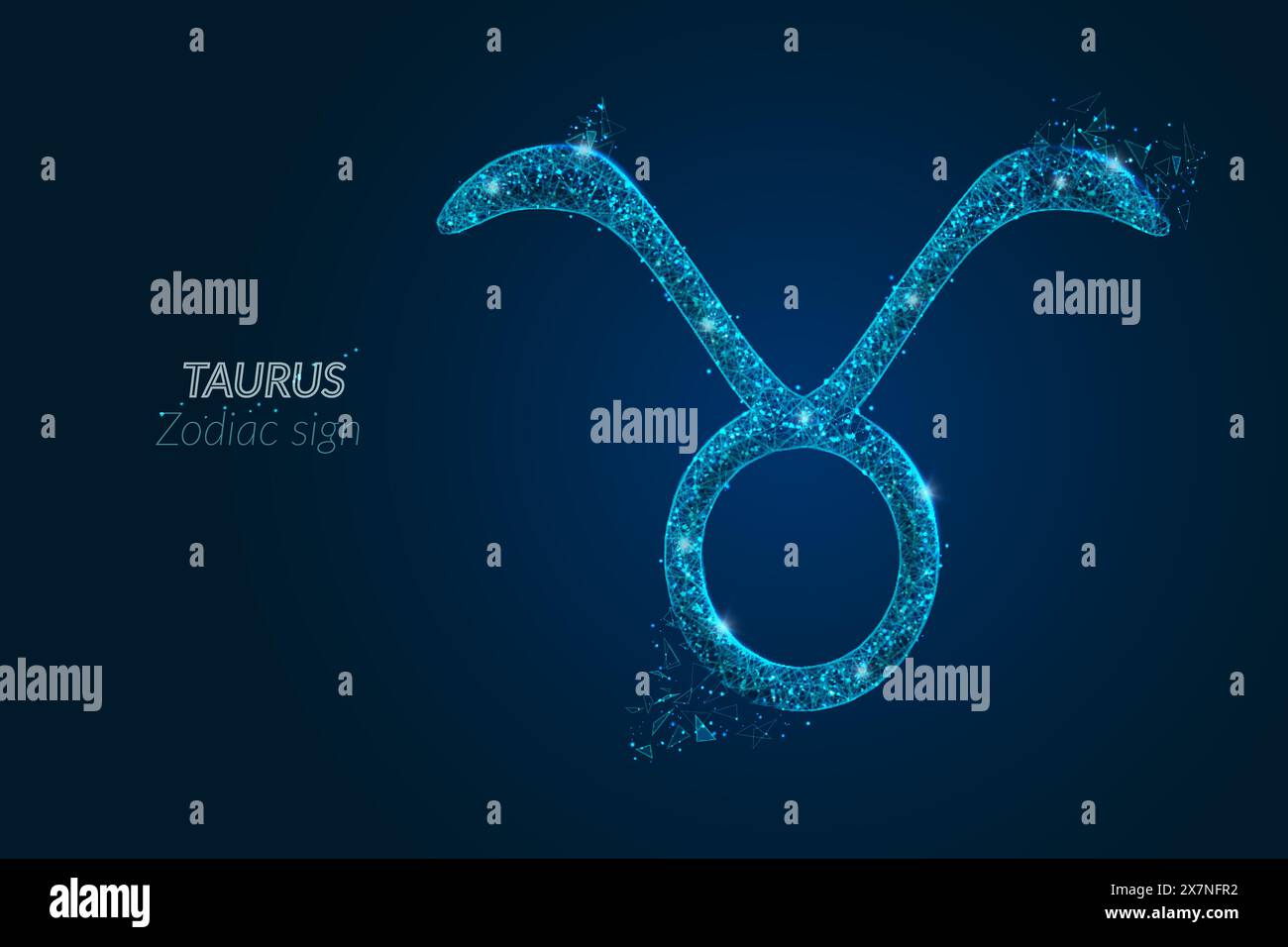 Abstract futuristic image of Taurus zodiac sign. Astrological horoscope ...