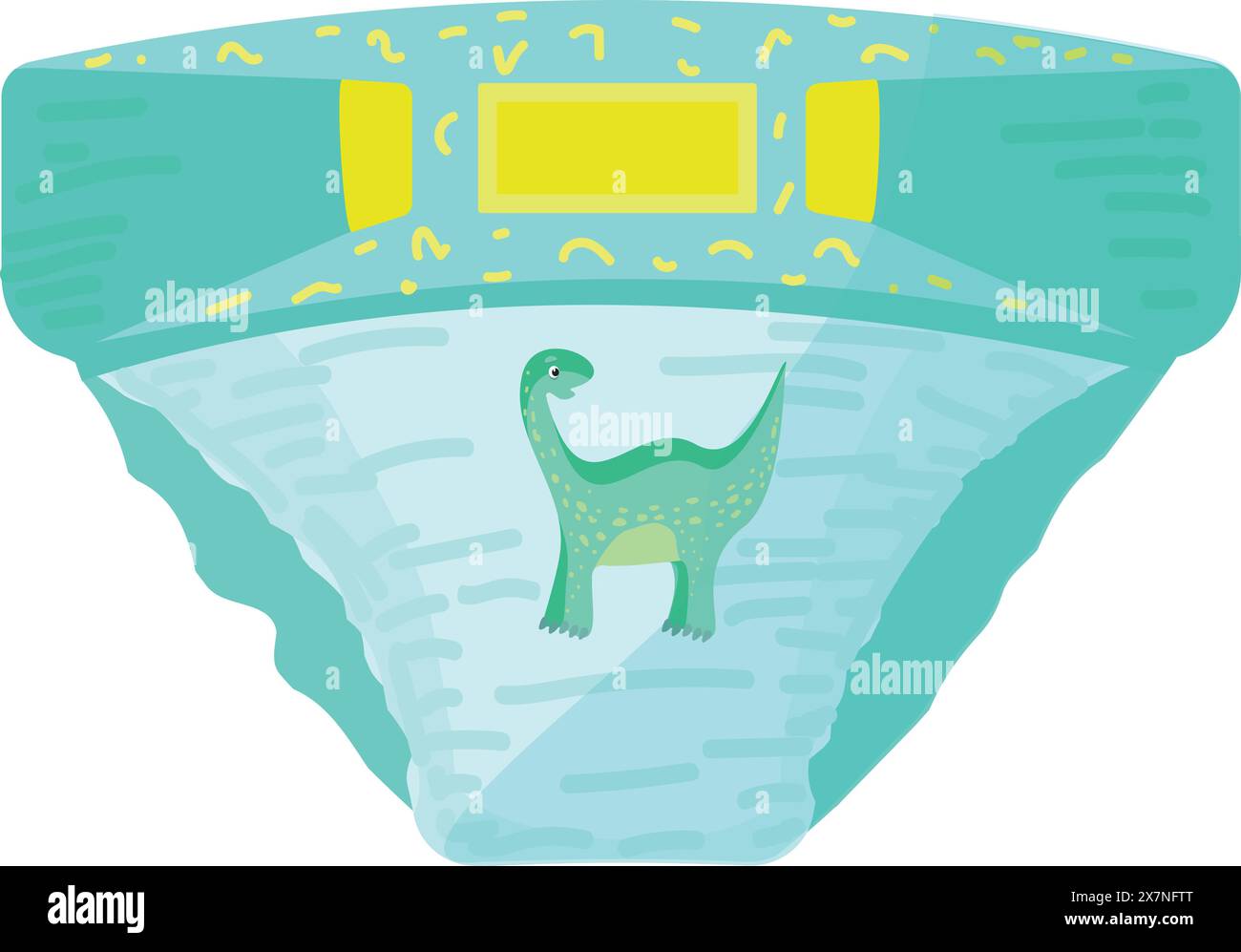 Cute dinosaur patterned children's diaper Stock Vector Image & Art - Alamy