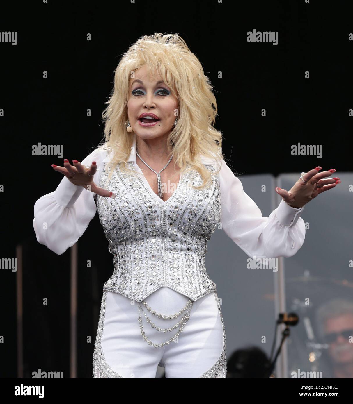File photo dated 29/06/14 of Dolly Parton performing on the Pyramid ...