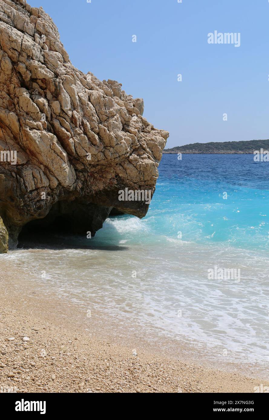 Mediterranean Sea View at The Famous Kaputas Beach in Kas, Antalya ...