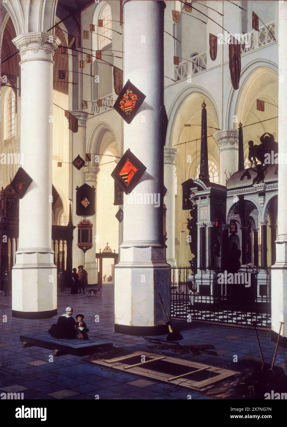 Hendrick Cornelisz van Vliet, Interior of the New Church at Delft with ...