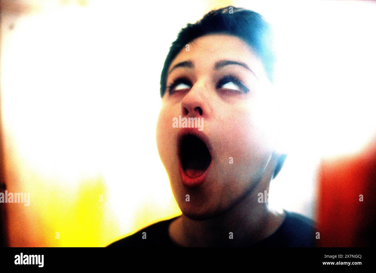 Portrait of a Woman Shouting Stock Photo - Alamy