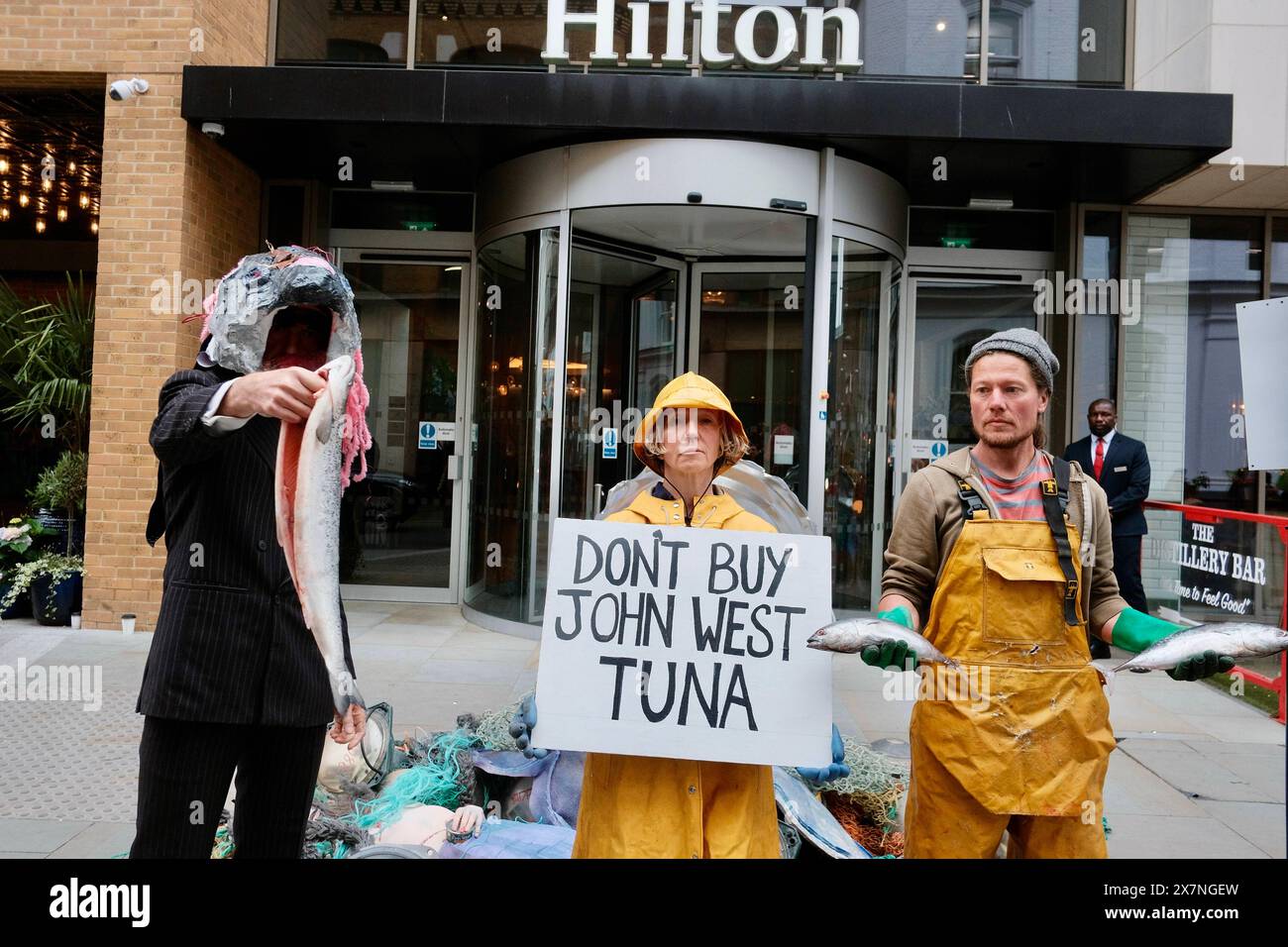 Ocean Rebellion Protests Against John West Tuna in London Ocean ...