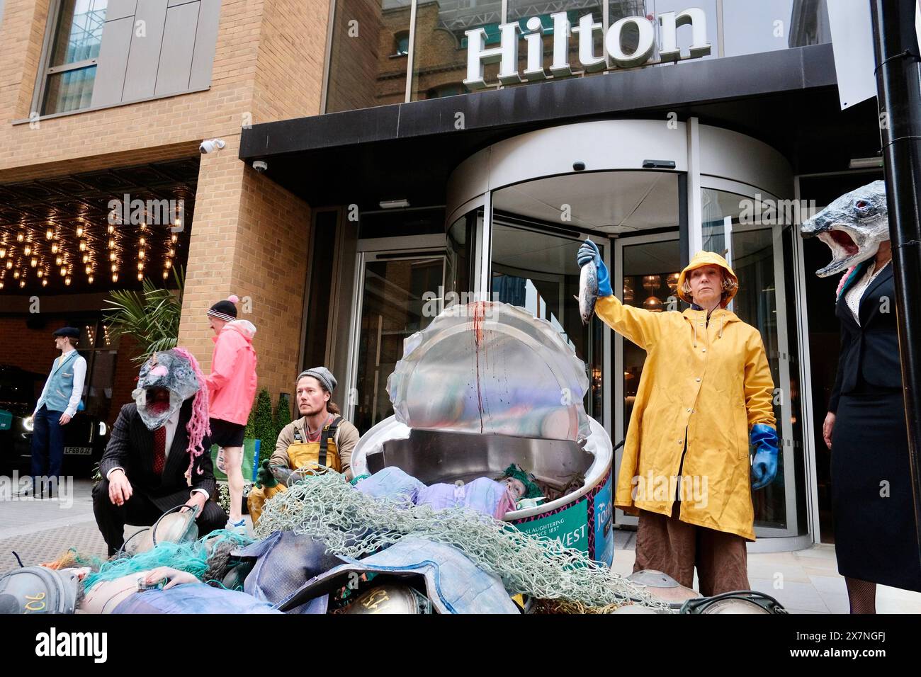 Ocean Rebellion Protests Against John West Tuna in London Ocean ...