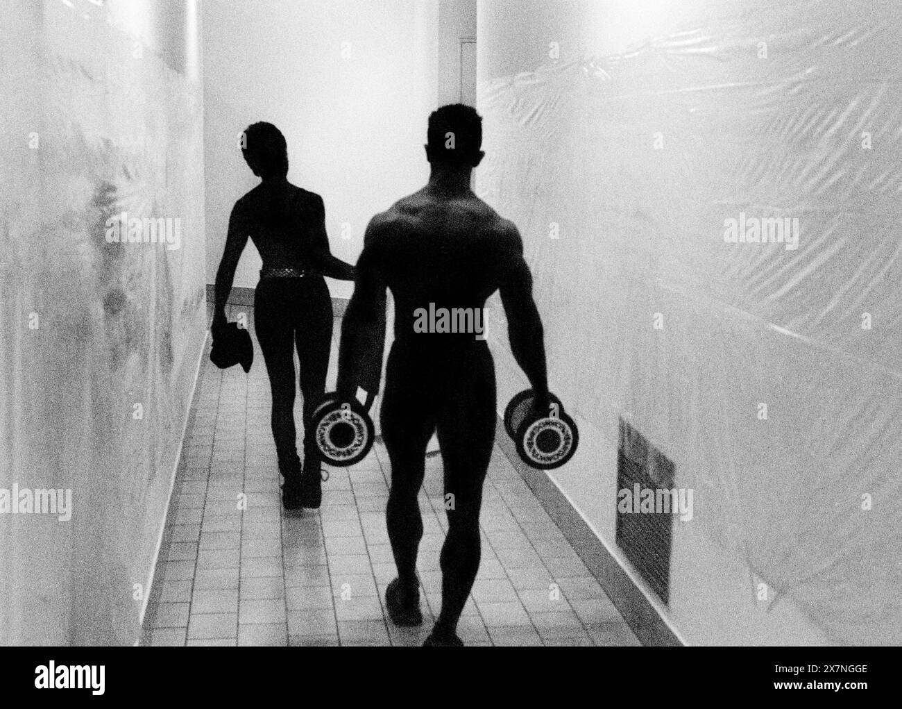 Italy, Lombardy, Bodybuilder with Dumbbell Stock Photo - Alamy