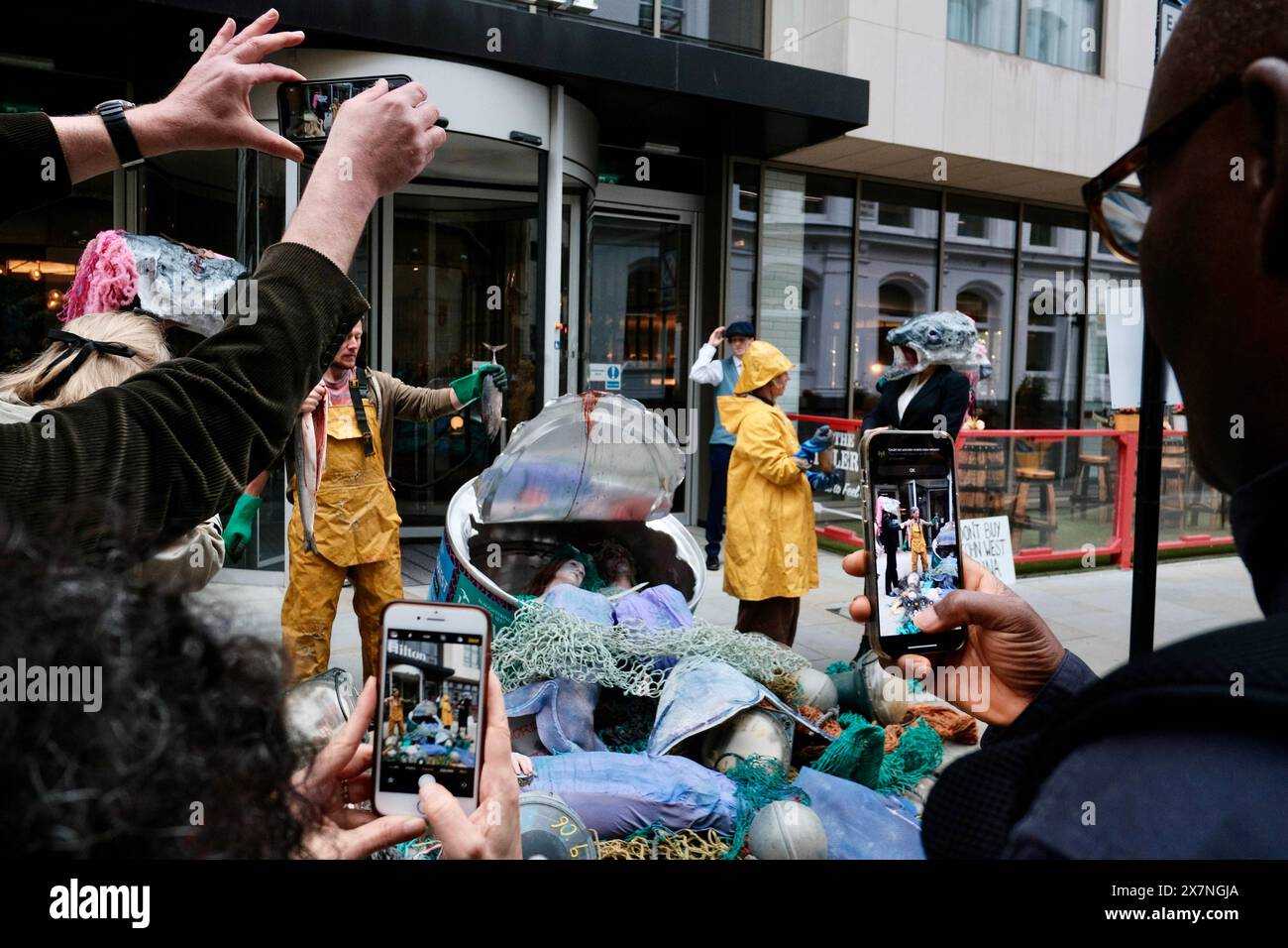 Ocean Rebellion Protests Against John West Tuna in London Ocean ...