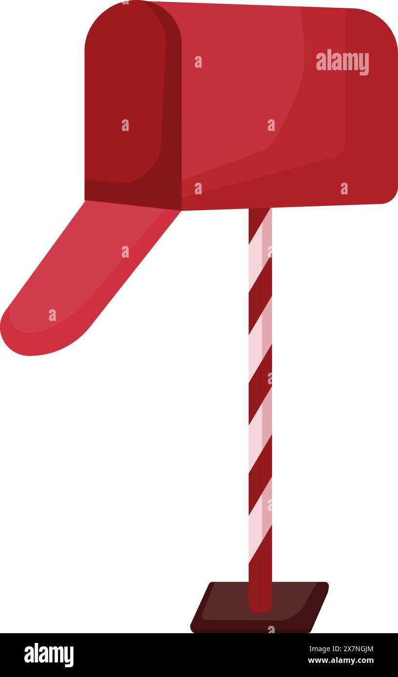 Cartoon red mailbox with open flag Stock Vector Image & Art - Alamy