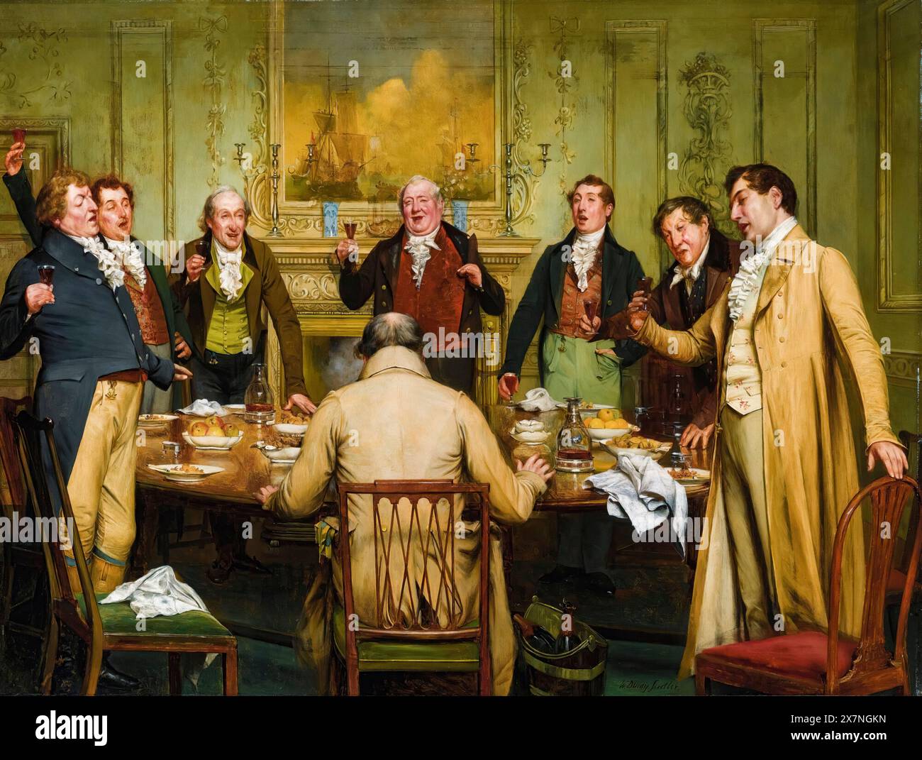 Walter Dendy Sadler painting, 'For He's a Jolly Good Fellow, and So Say ...