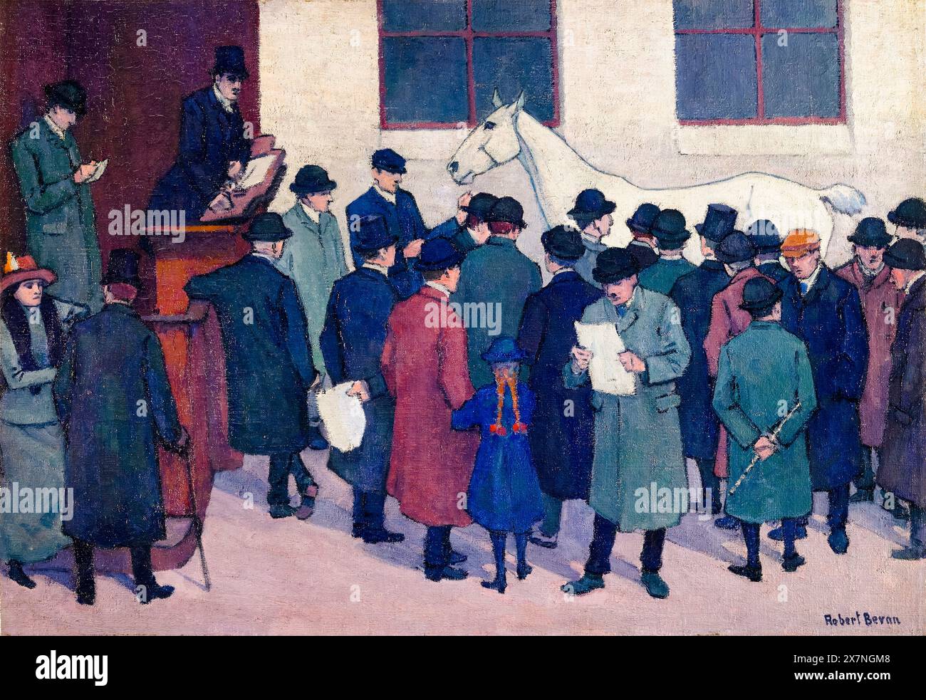 Robert Bevan, Under the Hammer, painting in oil on canvas, 1914 Stock ...