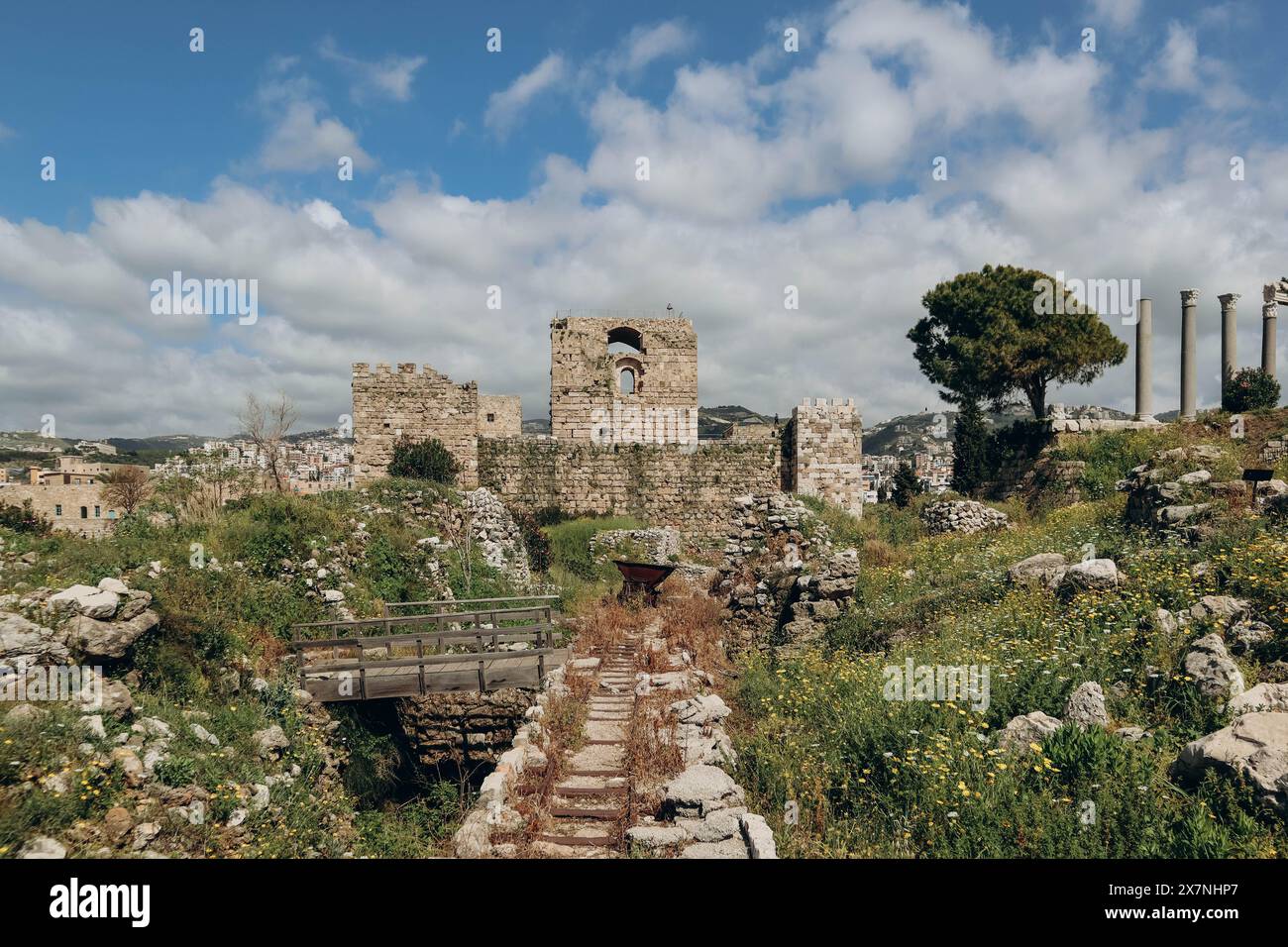 Roman ruins in the Lebanese ancient city of Byblos Stock Photo - Alamy