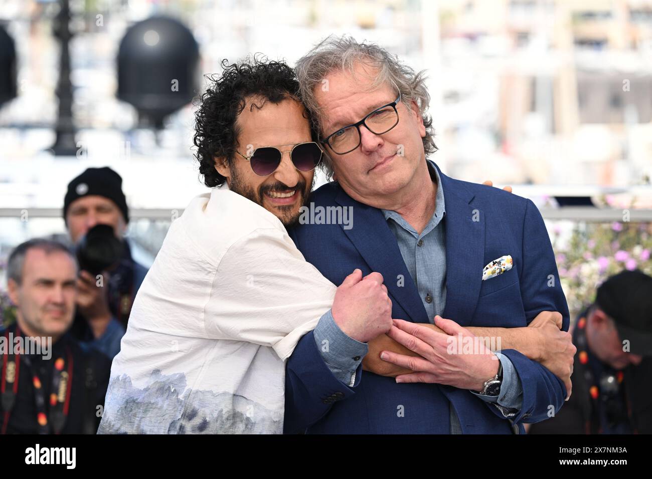 Ali Abbasi and Martin Donovan attend "The Apprentice" photocall during ...