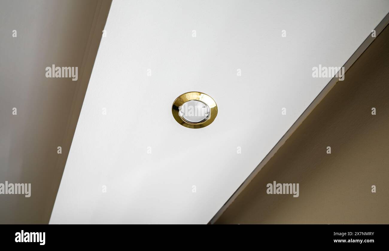 Led light bulb built into the gypsum ceiling Stock Photo - Alamy
