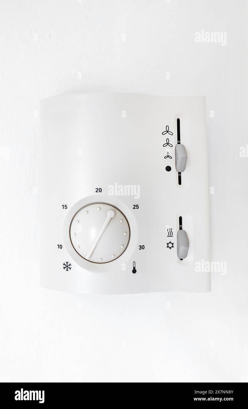 Control panel for built-in air conditioners on the wall Stock Photo - Alamy
