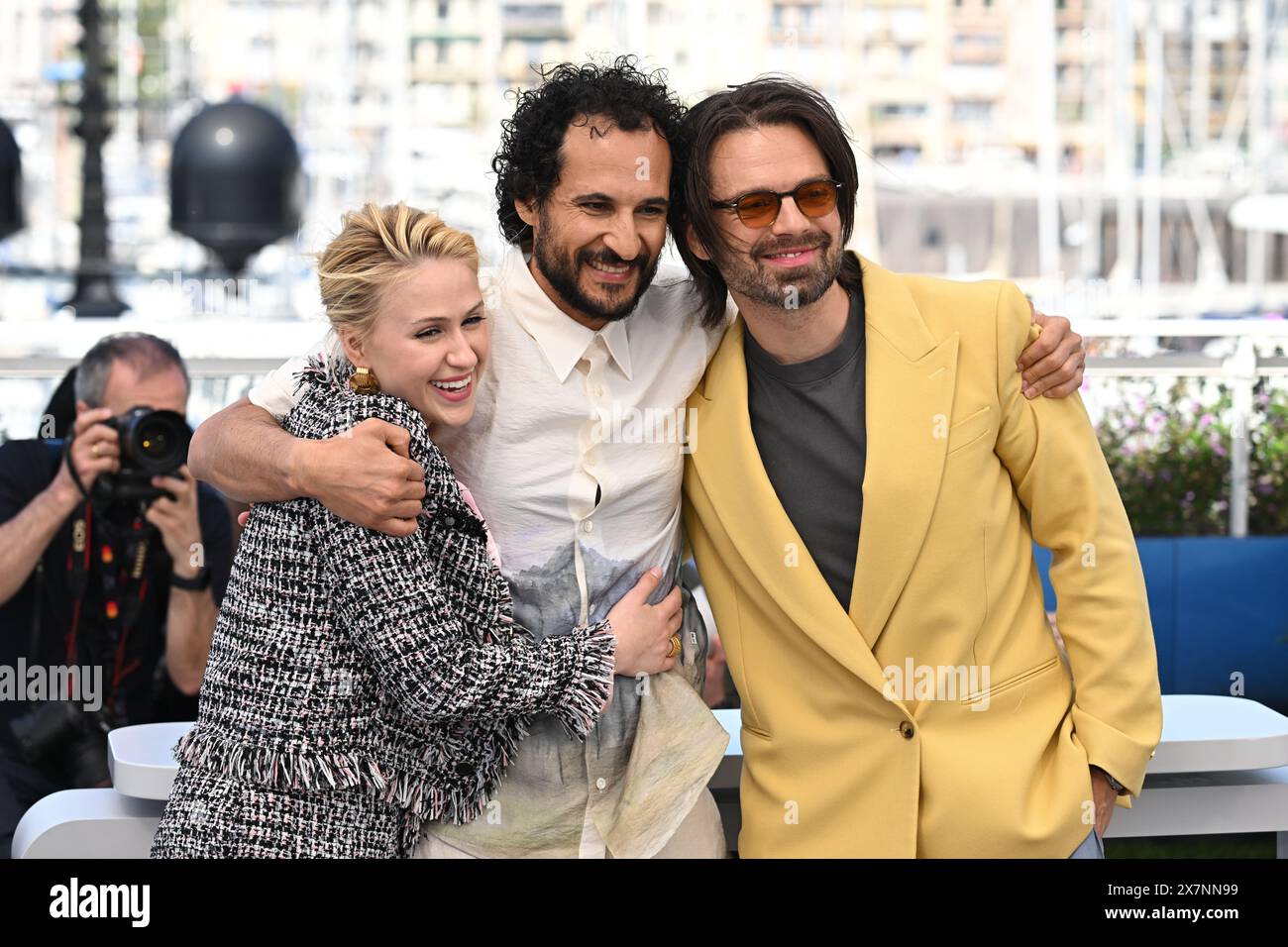 Maria Bakalova, Ali Abbasi and Sebastian Stan attend "The Apprentice ...