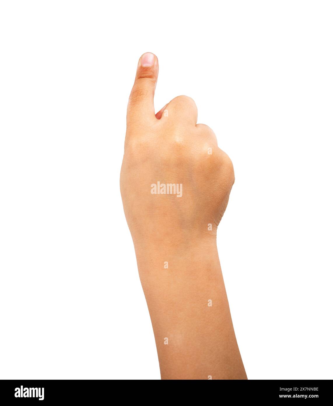 Child hand touching screen Isolated on white background Stock Photo - Alamy