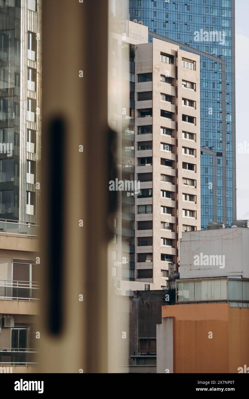 View from the terrace to the skyscrapers of Beirut Stock Photo - Alamy