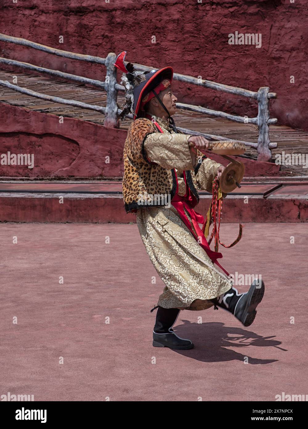 Yunnan, China. April 21, 2024:Impression folk dance outdoor theatre a ...