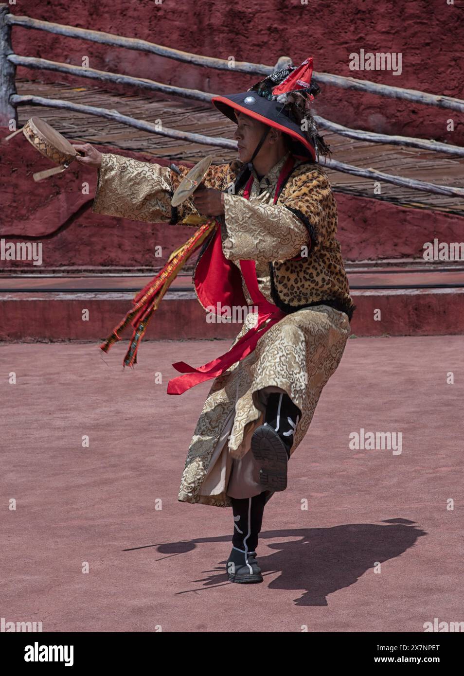 Yunnan, China. April 21, 2024:Impression folk dance outdoor theatre a ...