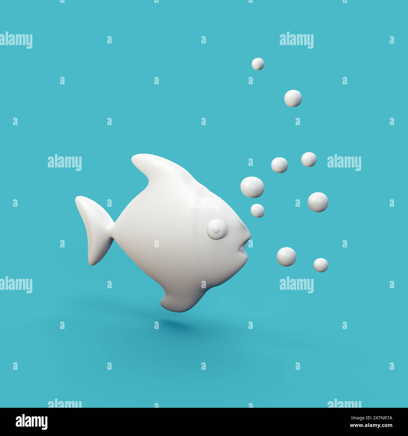 Fish - stylized 3d CGI icon object, Not gen Ai Stock Photo - Alamy