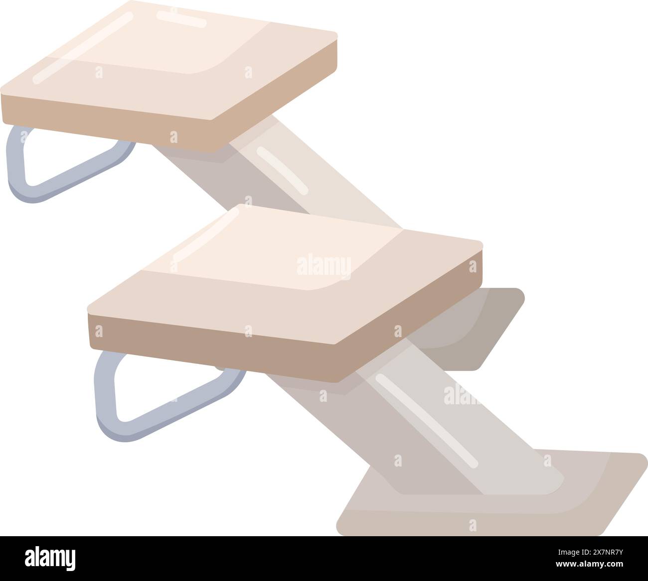 Modern minimalist lifeguard chair isometric illustration Stock Vector ...