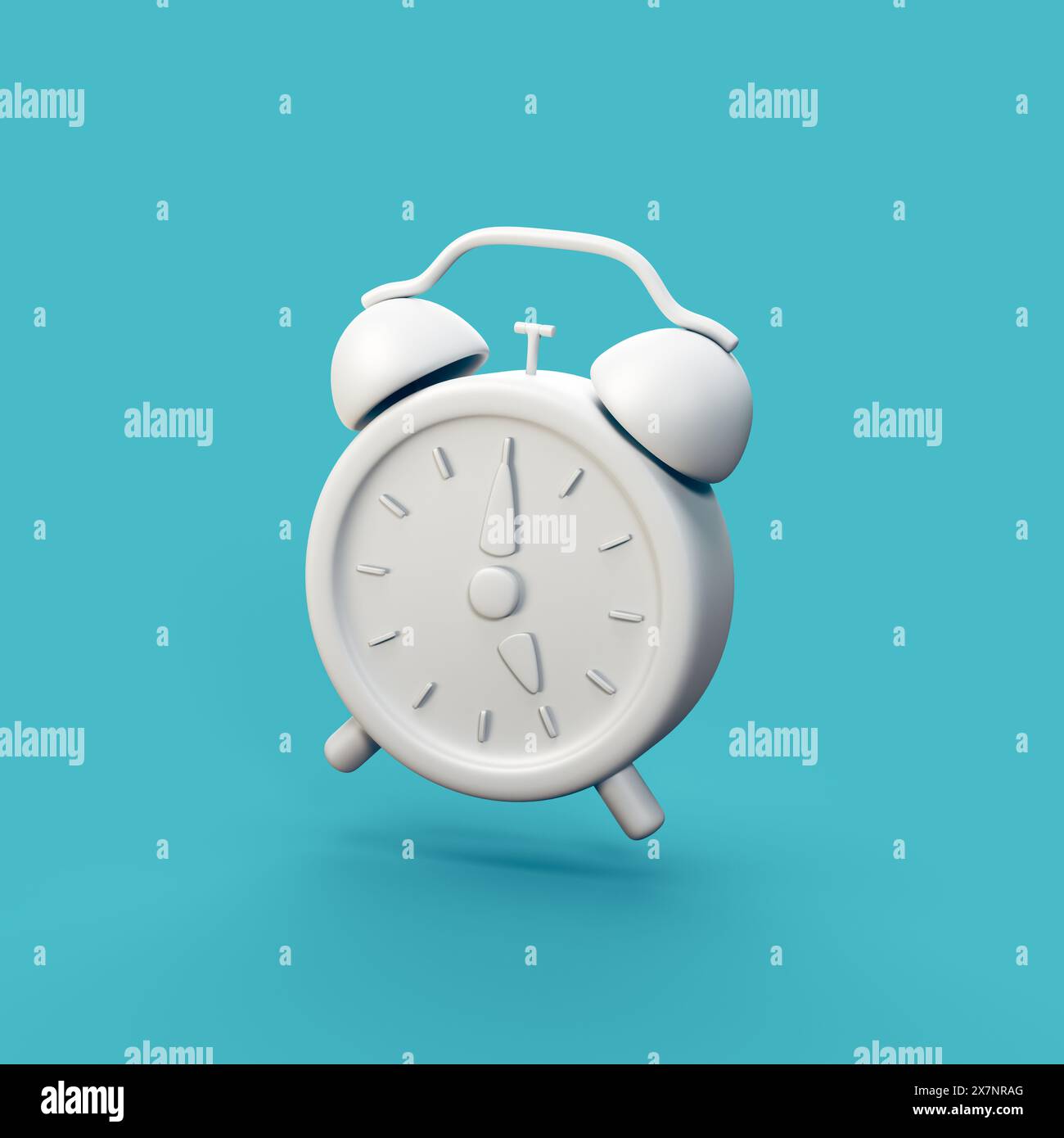 Old school alarm clock - stylized 3d CGI icon object, Not gen Ai Stock ...