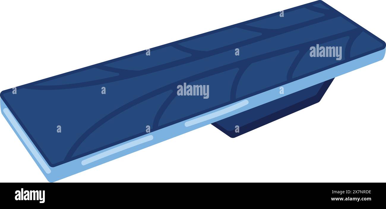 Blue step aerobic platform isolated on white Stock Vector Image & Art ...