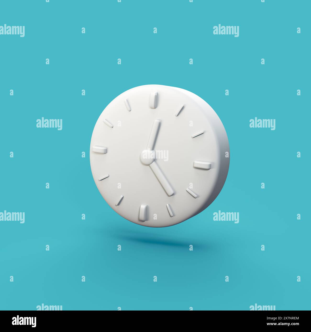 Clock - stylized 3d CGI icon object, Not gen Ai Stock Photo - Alamy
