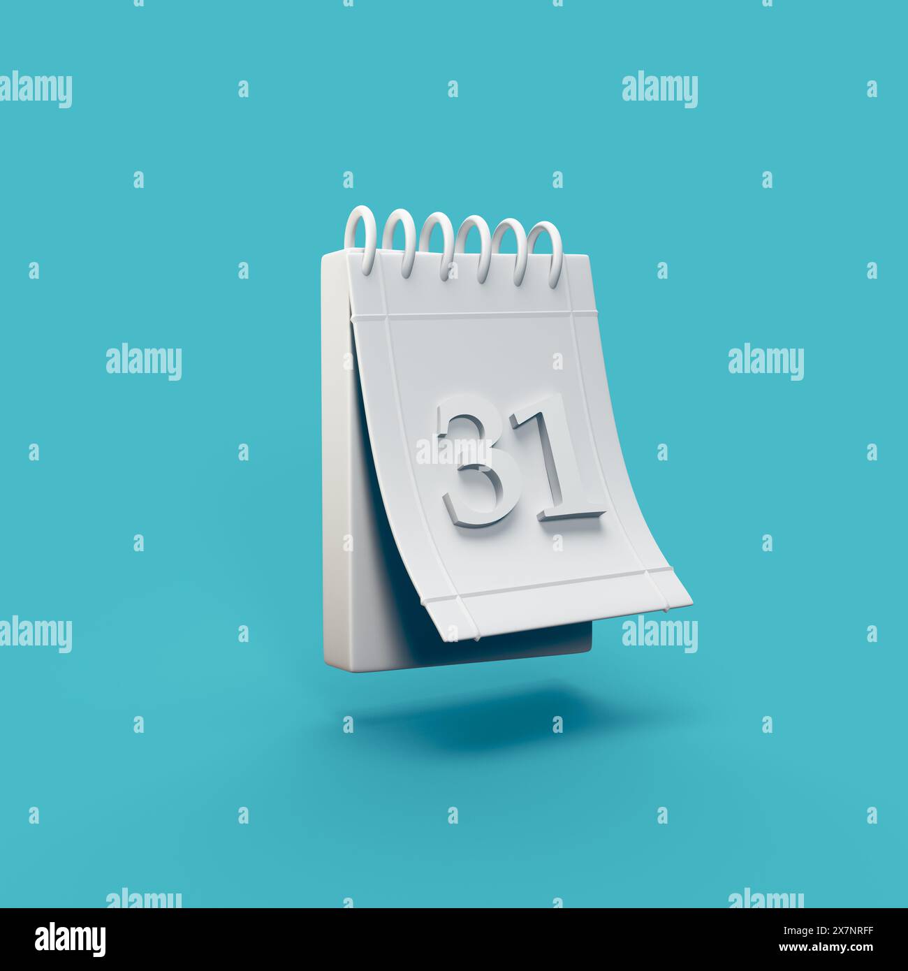 Calendar - stylized 3d CGI icon object, Not gen Ai Stock Photo - Alamy