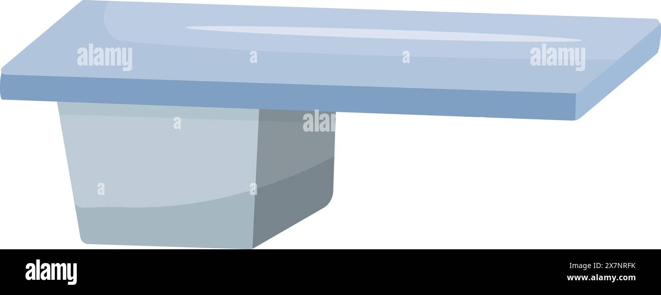Vector illustration of a sleek, floating shelf with a contemporary look ...