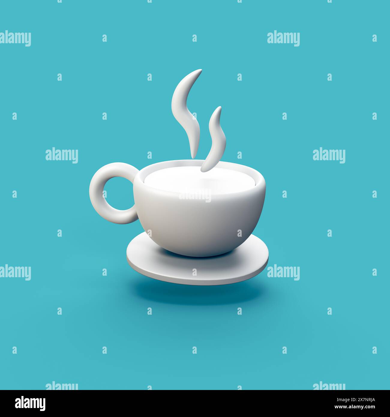 Coffee cup - stylized 3d CGI icon object, Not gen Ai Stock Photo - Alamy