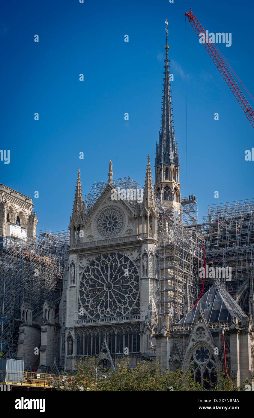 Paris, France - 05 20 2024: Notre Dame de Paris. Panoramic view of the ...