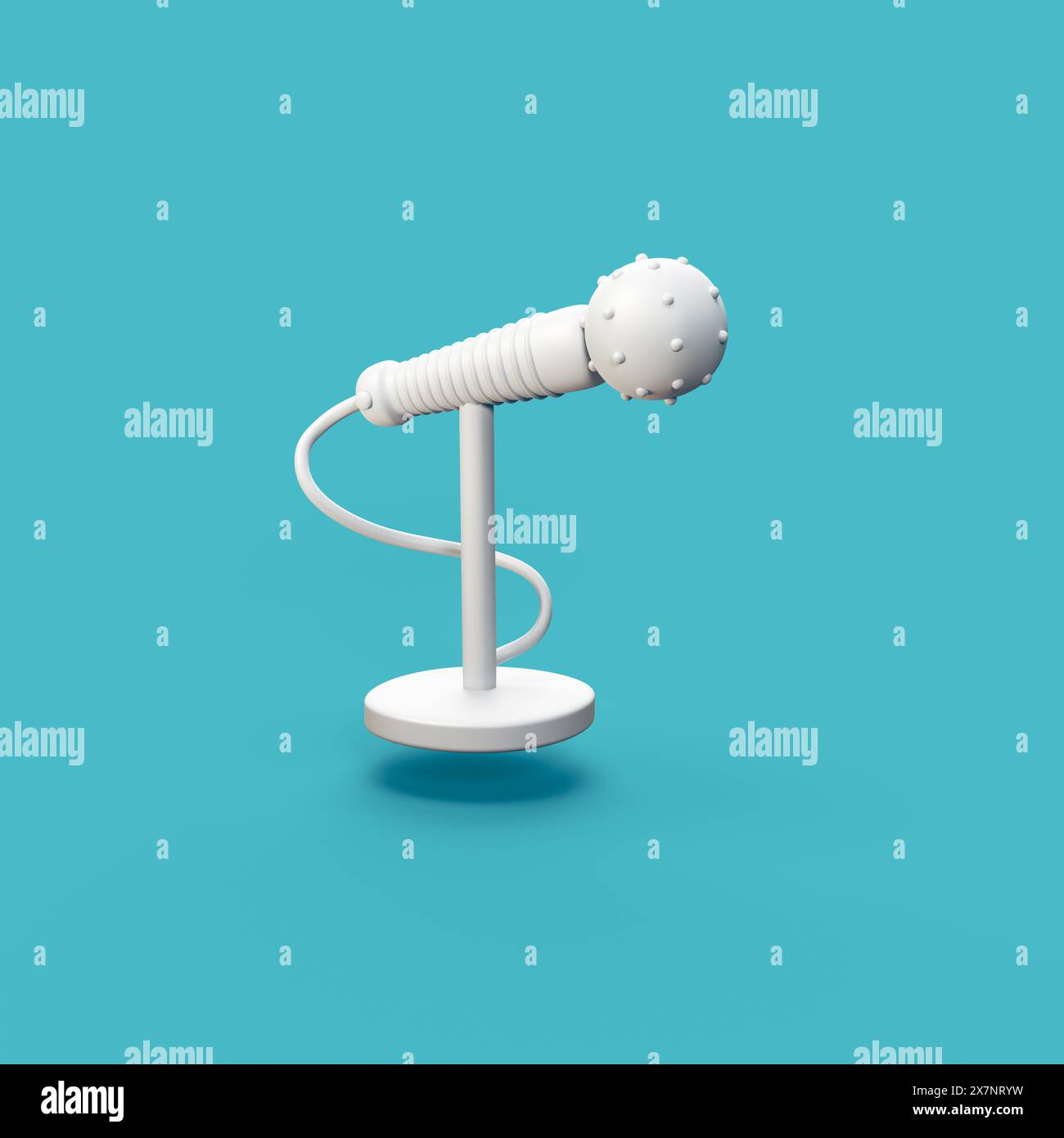 Microphone - stylized 3d CGI icon object, Not gen Ai Stock Photo - Alamy