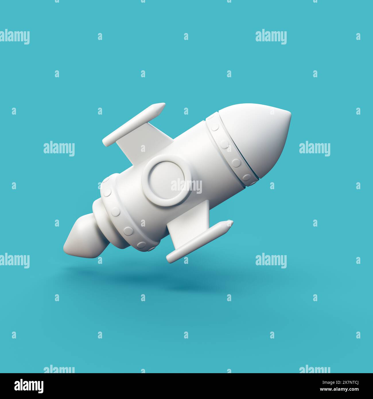 Toy rocket - stylized 3d CGI icon object, Not gen Ai Stock Photo - Alamy