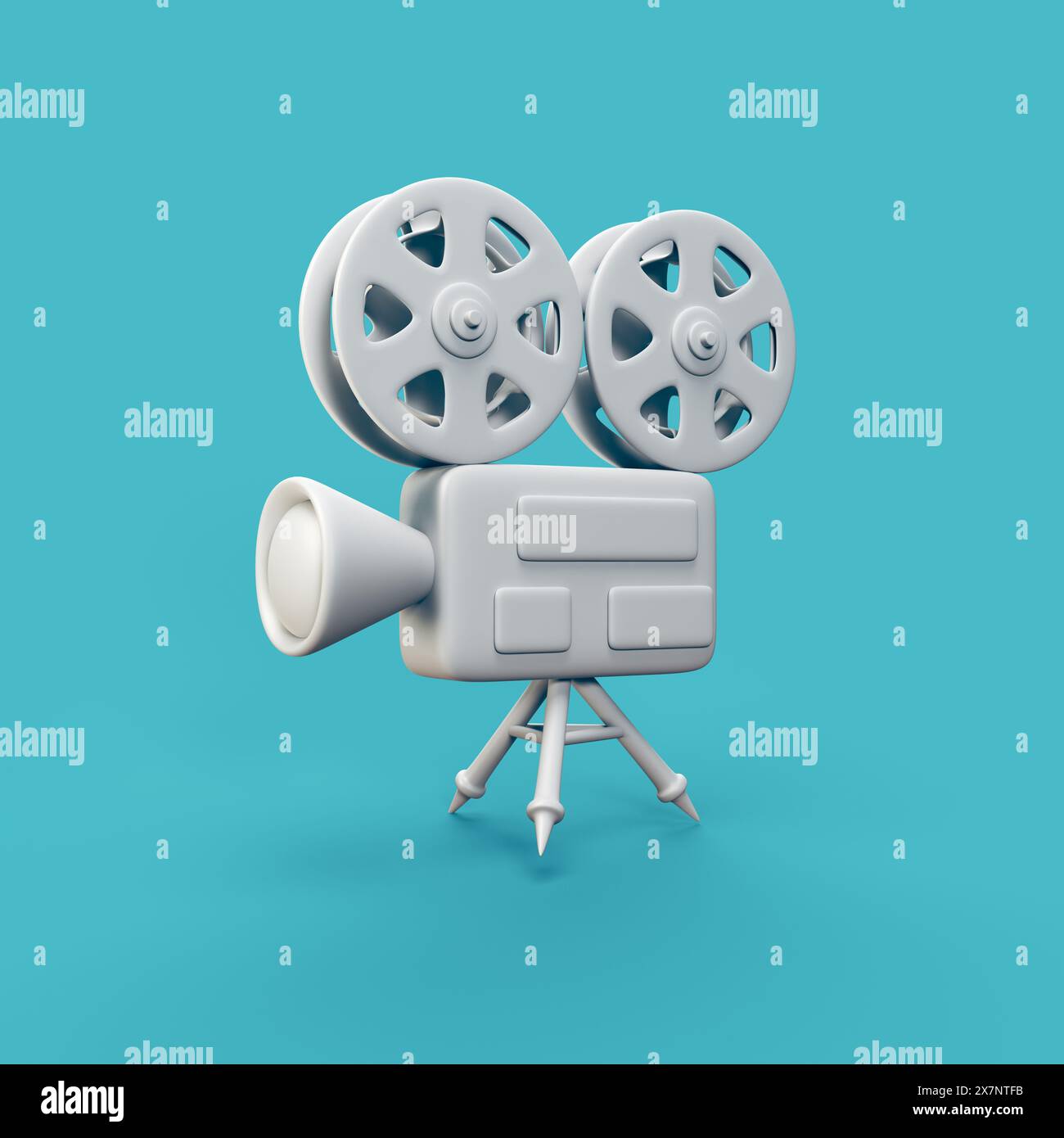 Old school movie camera - stylized 3d CGI icon object, Not gen Ai Stock ...