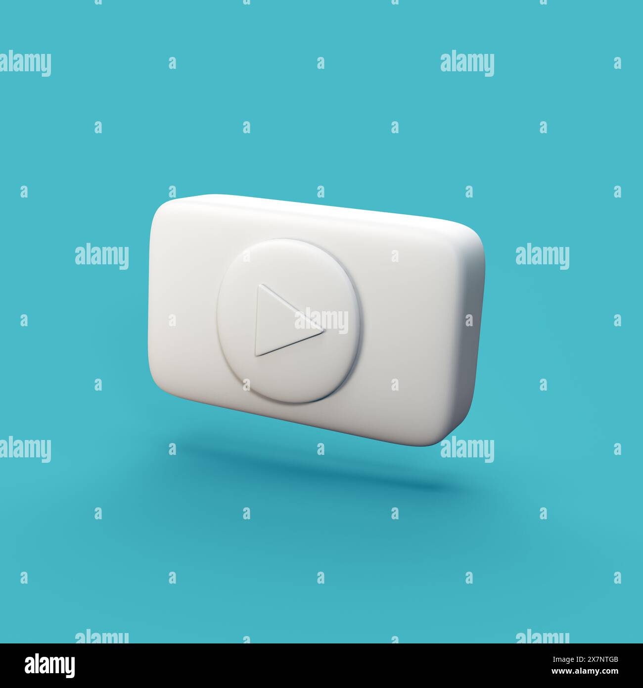 Play button - stylized 3d CGI icon object, Not gen Ai Stock Photo - Alamy