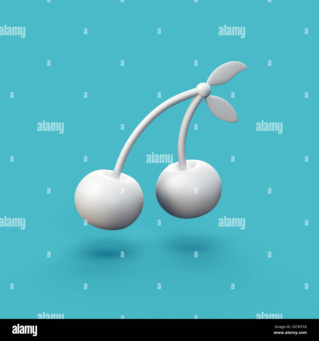 Cherries - stylized 3d CGI icon object, Not gen Ai Stock Photo - Alamy