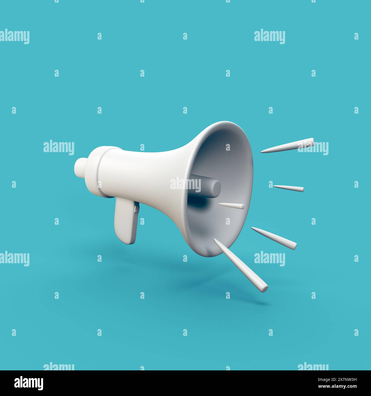 Megaphone - stylized 3d CGI icon object, Not gen Ai Stock Photo - Alamy
