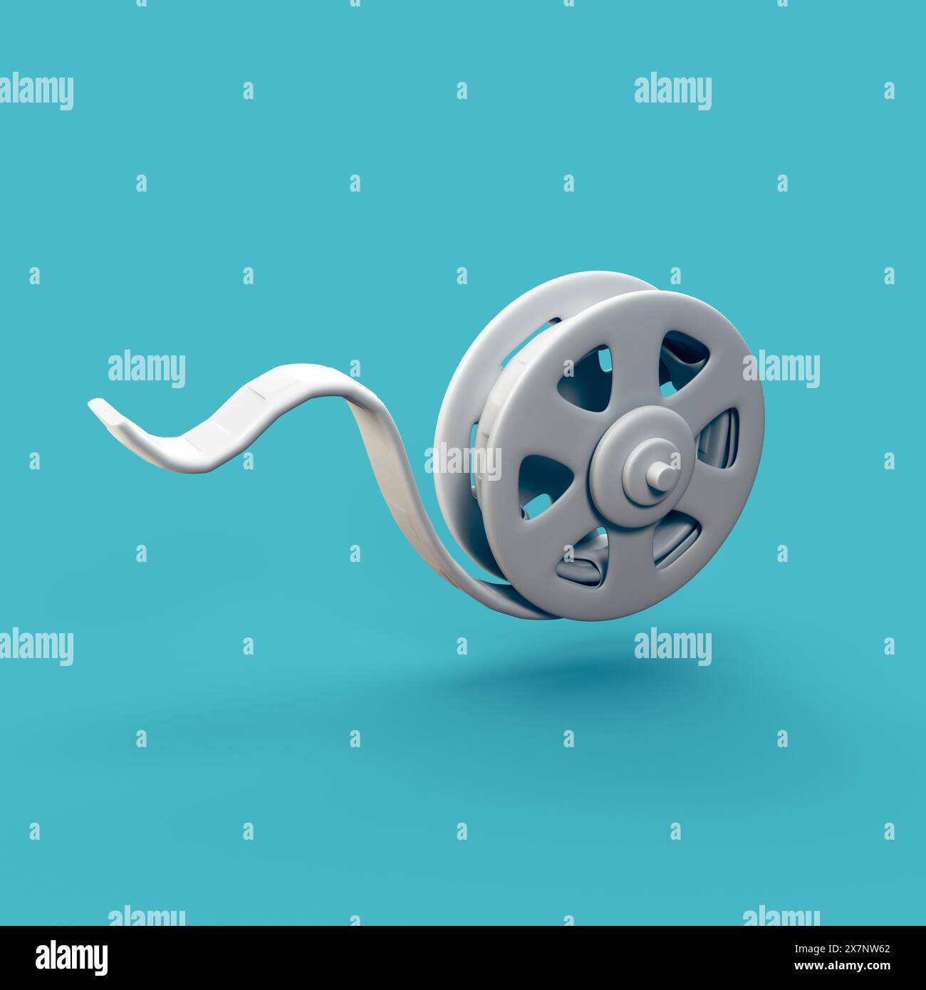 Film strip movie wheel - stylized 3d CGI icon object, Not gen Ai Stock ...