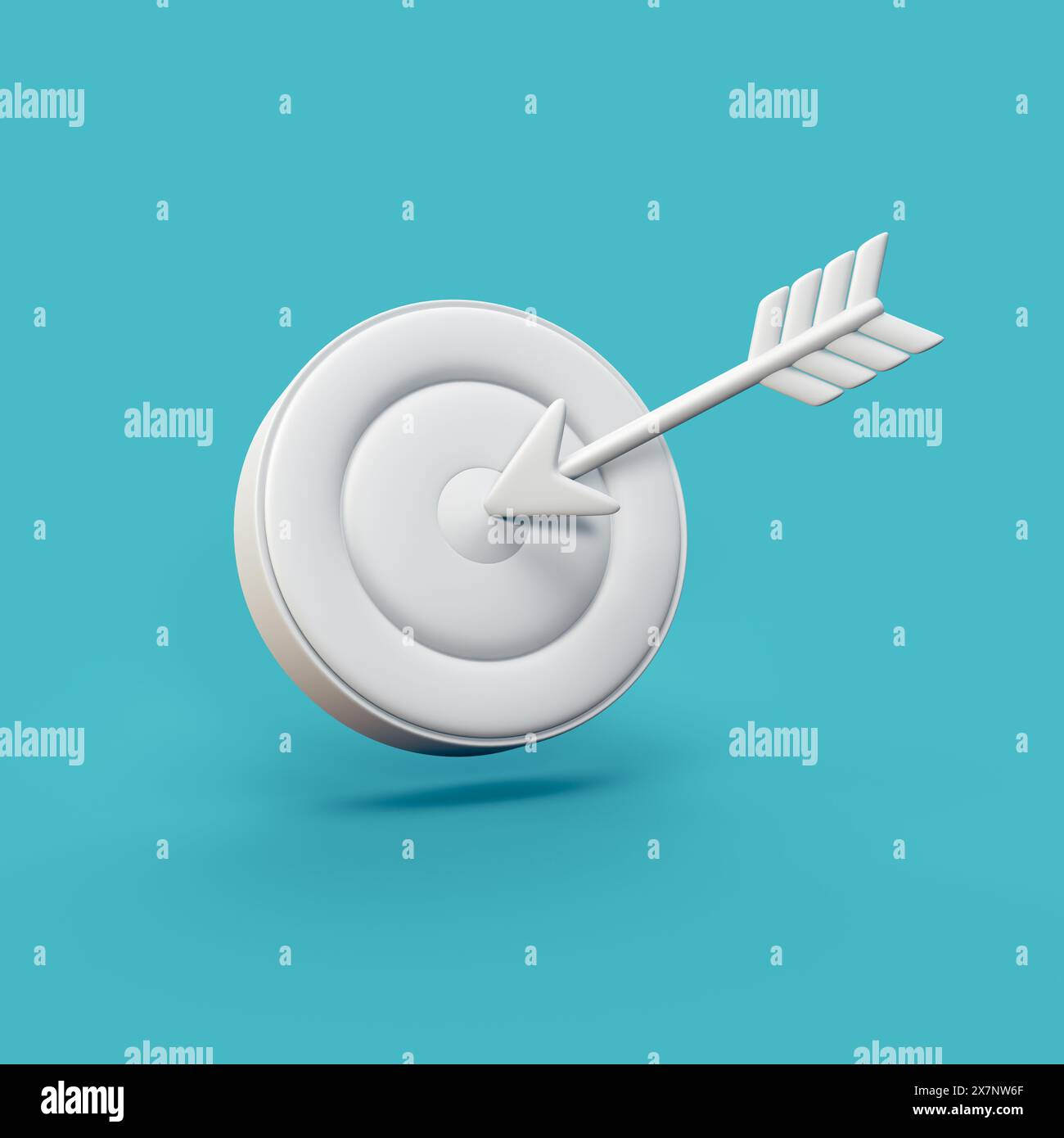 Arrow in target - stylized 3d CGI icon object, Not gen Ai Stock Photo ...