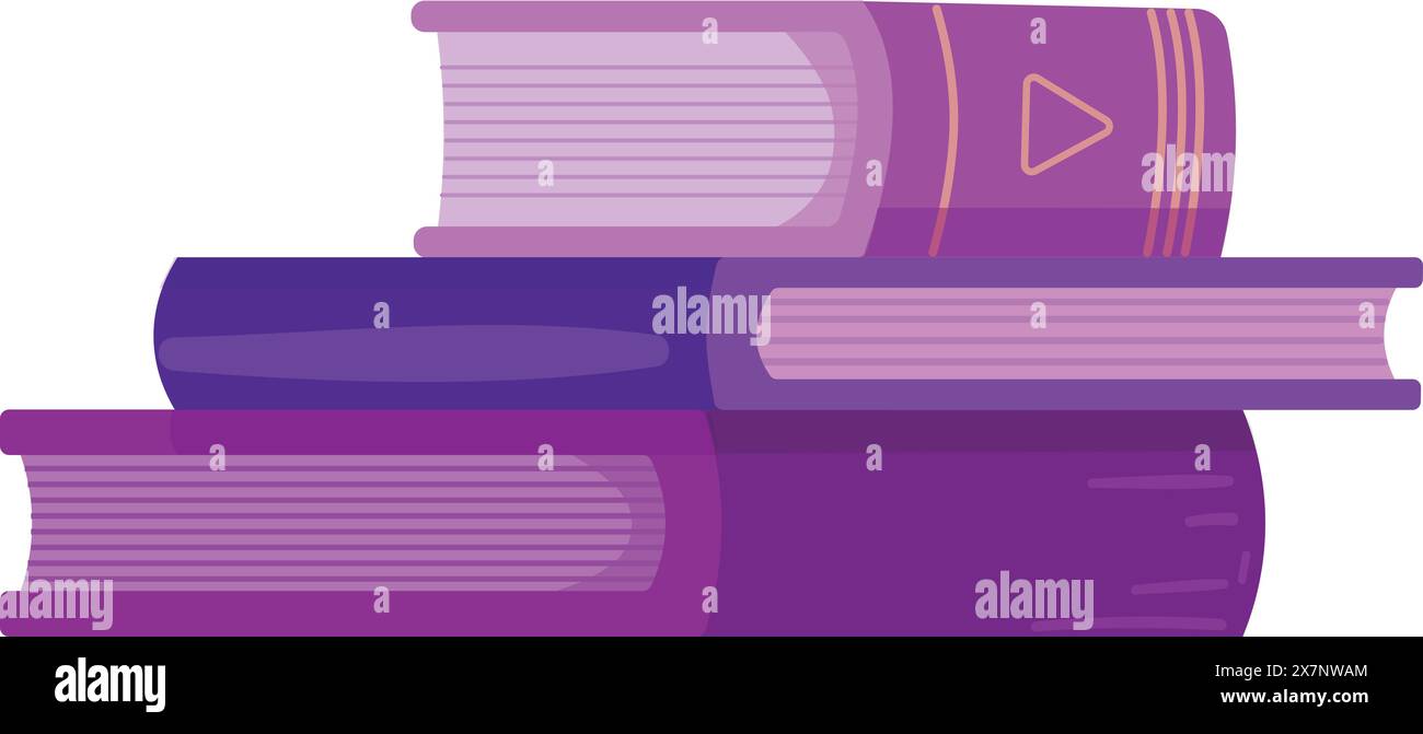 Minimalist illustration stack books Cut Out Stock Images & Pictures - Alamy