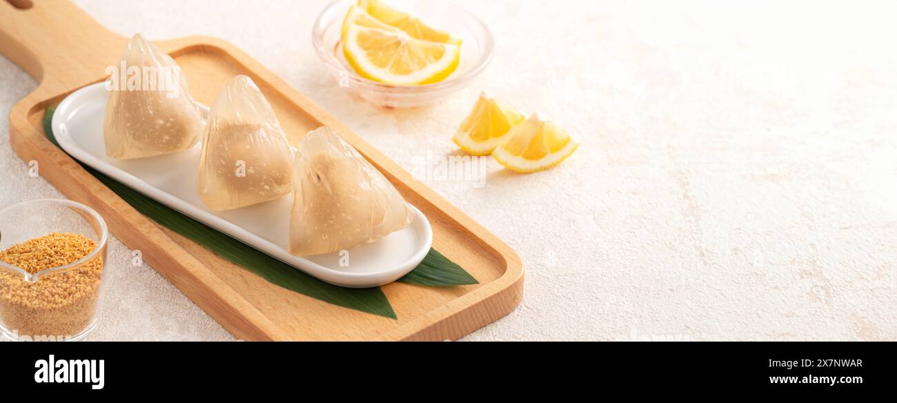 Zongzi, crystal ice rice dumpling for Dragon Boat Festival food with ...