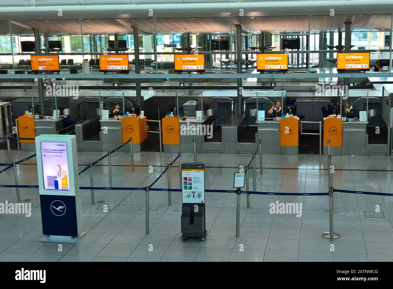 Flughafen München, Franz Josef Strauss, IATA-Code MUC. Foto: Lufthansa ...