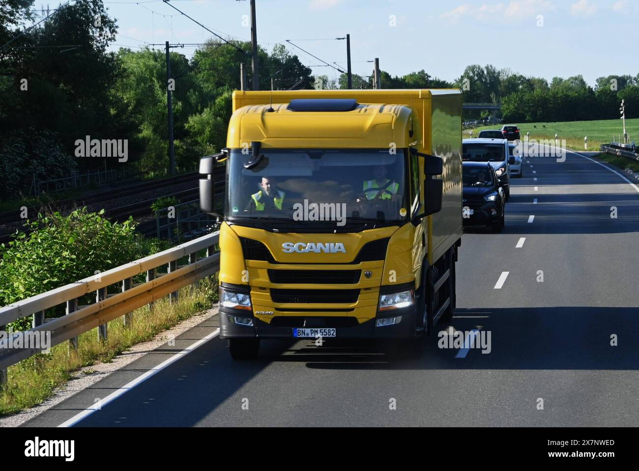 DHL Deutsche Post, Scania LKW *** DHL Deutsche Post, Scania truck Stock ...