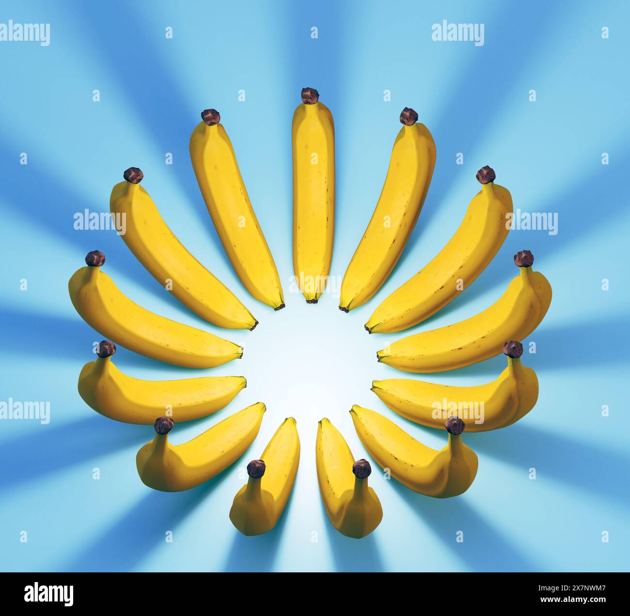 Bananas repetition design 3d artworks Stock Photo - Alamy